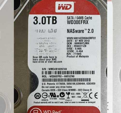 Жесткий диск WD red 3tb