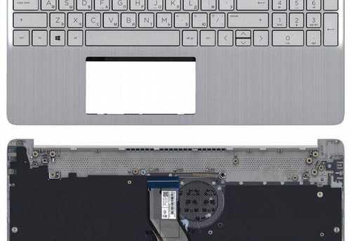 Клавиатура для HP 15s-eq1006u светло-серый топкейс