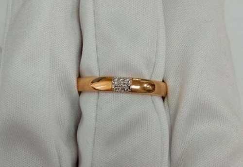 Золотое кольцо с бриллиантом(11750)