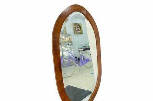 Огромное Антикварное зеркало с деревянной рамой