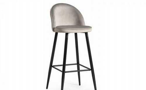 Барный стул Dodo 1 light grey with edging - black