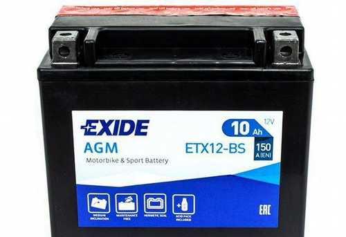Доставка Акб 10Ач Exide ETX12-BS Aprilia, Kawasaki
