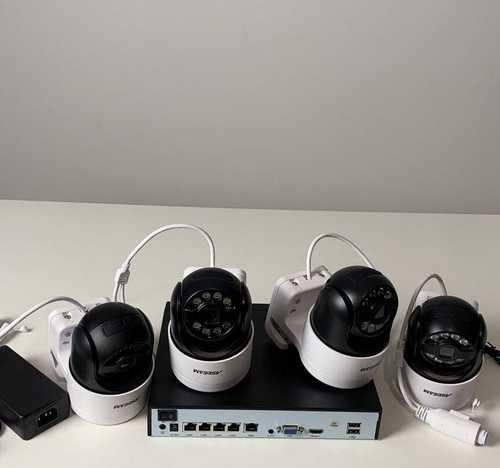 Комплект поворотных 4К ip poe камер
