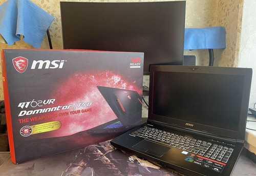 15.6" MSI GT62VR 7RE Dominator Pro, 1256 ГБ, Core i7-7700HQ, RAM 16 ГБ, GeForce GTX 1070 8 ГБ