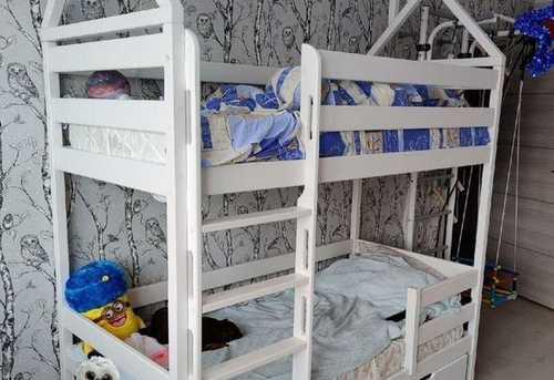 Детская кровать с ящиками