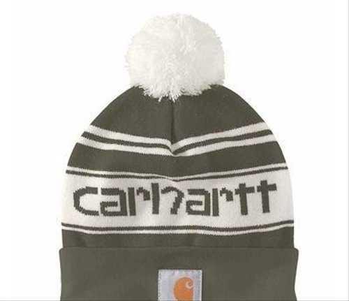Carhartt Knit PomPom Cuffed Logo Arborvitae