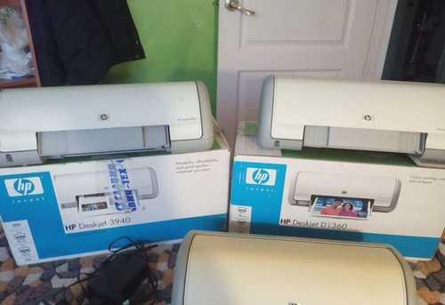 Принтеры HP 3шт. 3940-1шт. 1360-2шт.(в коробках)
