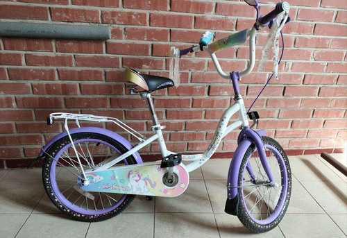 Детский велосипед для девочки rush hour unicorn 18