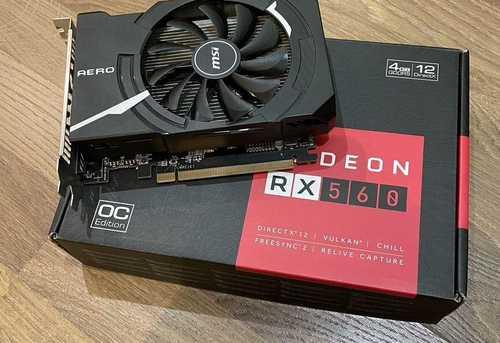 Видеокарта RX 560 4gb msi