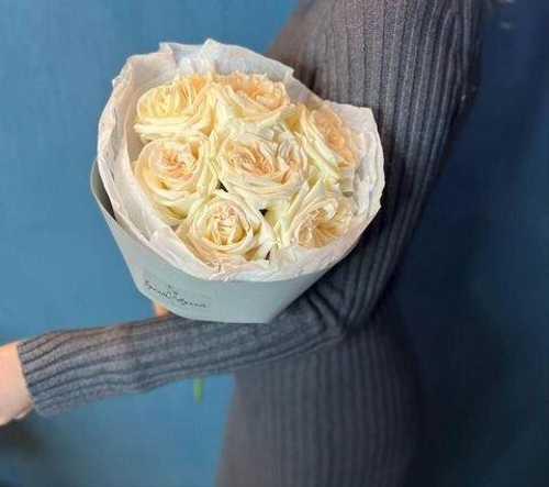 Букет "Баунти" белые аромантные розы 7 шт доставка