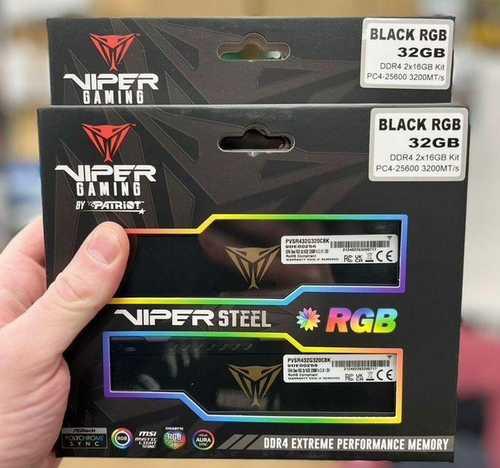 DDR4 32gb (2x16gb) Patriot Viper RGB 3200Mhz