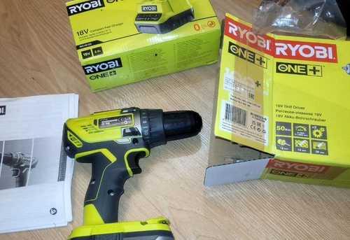 Аккумуляторная дрель шуруповерт ryobi r18dd3