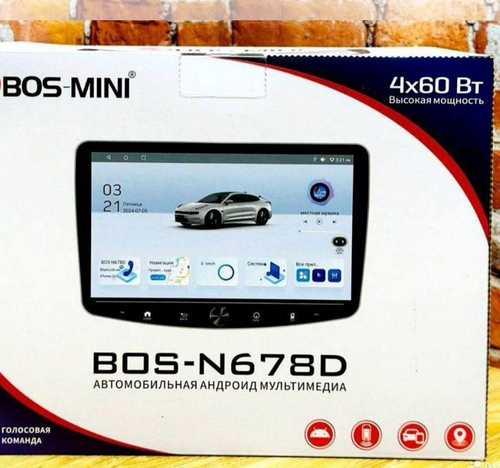 Магнитола Bos-Mini N678D поворотным экраном 1 Din