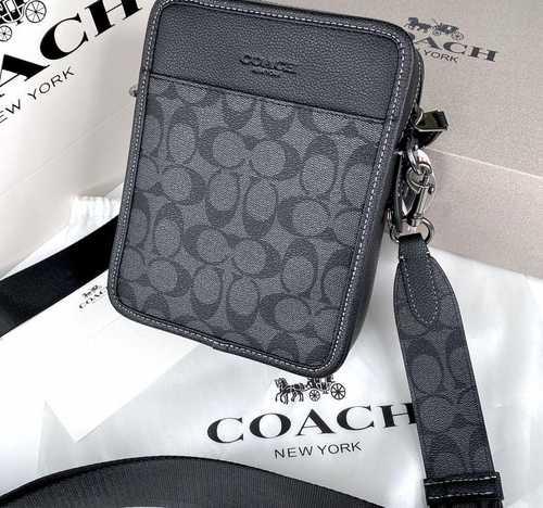 Сумка мужская из натуральной кожи Coach