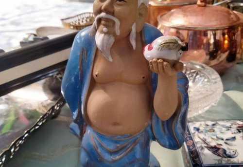 Статуэтка Китайский мудрец старец старинная винтаж