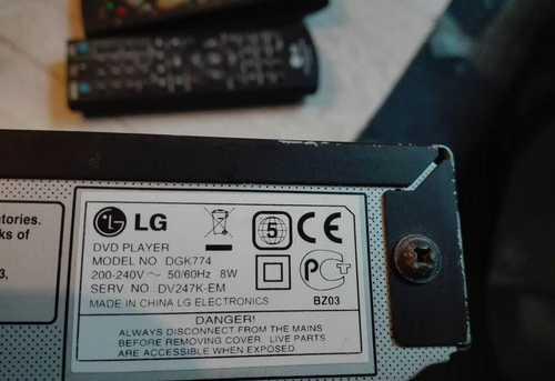 Продам DVD player LG модель DGK774