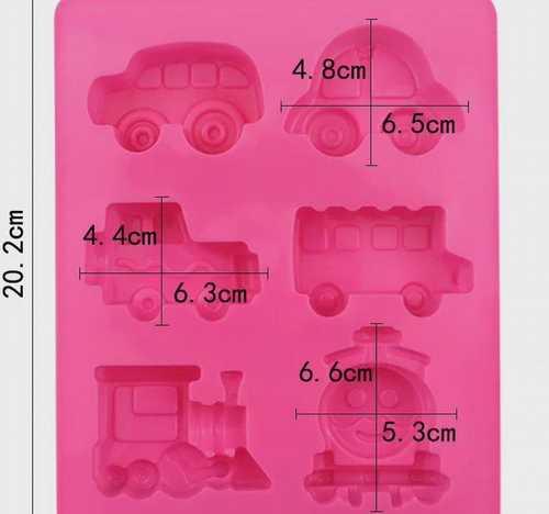 Силиконовая форма для мыла "Мультфильм Поезд", 1 шт