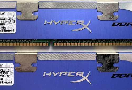Модуль памяти Kingston HyperX DDR3 2x1Gb