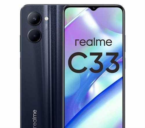 Realme C33 4/128 гб RU черный новый