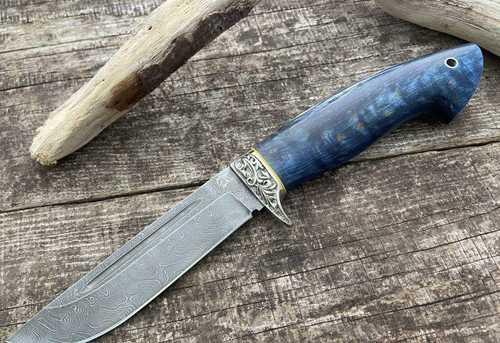 Нож охотничий из дамасской стали