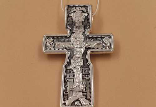 Серебряный нательный крест Николай Чудотворец, 992