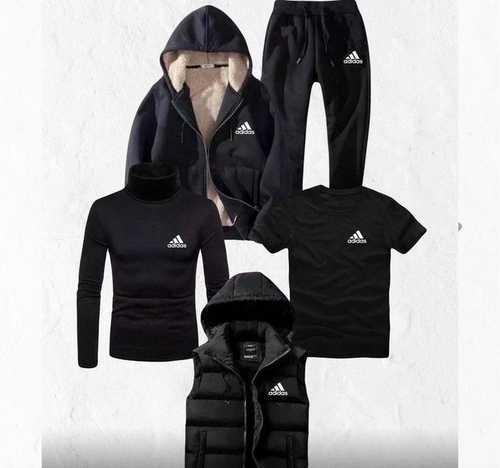 Комплект Adidas 5 в 1 с мехом