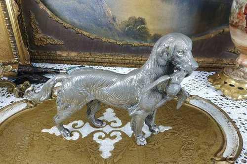 Винтажная декоративная статуэтка охотничьей собаки