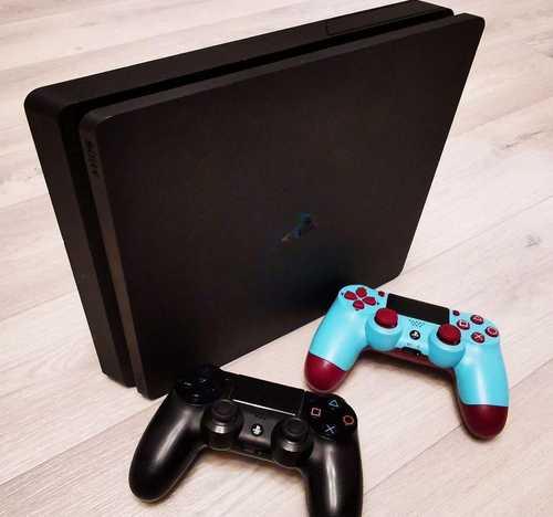 Sony playstation 4 slim / 2 геймпада / игры