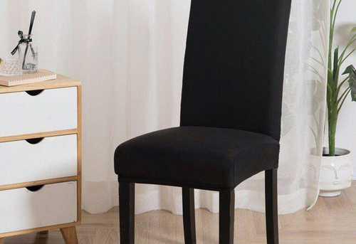 Черные чехлы на стулья в аренду / кухонные чехлы