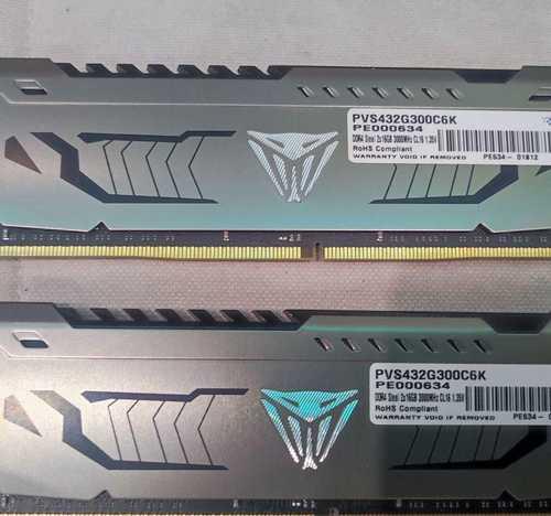 Patriot Viper Steel PVS432G300C6K DDR4 - 2x 16гб