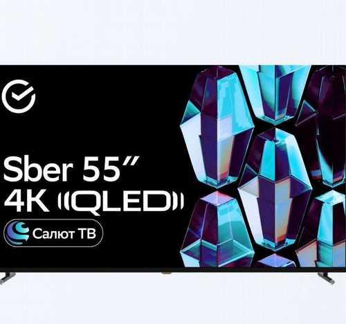 Телевизор sber SDX 55UQ5234 qled 4K салюттв