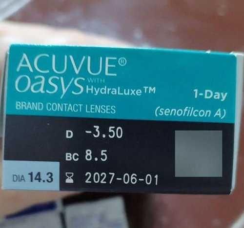 Линзы контактные acuvue oasys однодневные