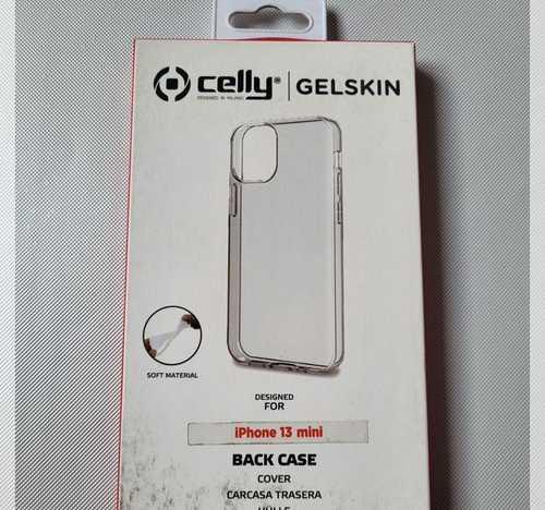 Чехол Celly на iPhone 13 mini прозрачный