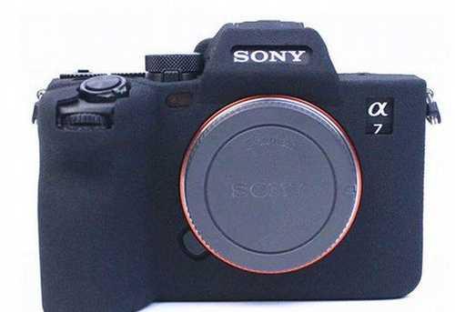 Cиликоновый чехол для Sony A7 IV черный