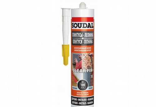 Монтажный клей "soudal clear FIX" каучуковый 280мл