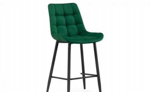Барный стул Алст велюр зеленый - черный