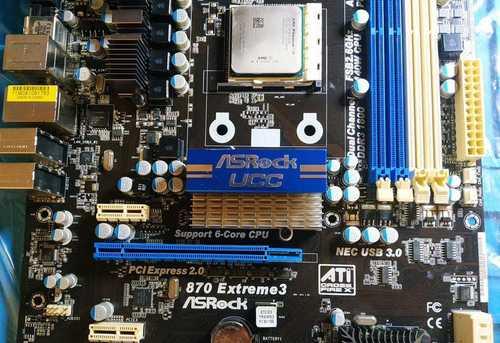 Комплект: Asrock 870 extreme3+AMD Phenom II X4 970