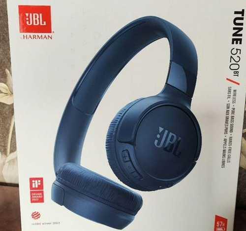 Беспроводные наушники JBL Tune 520BT blue