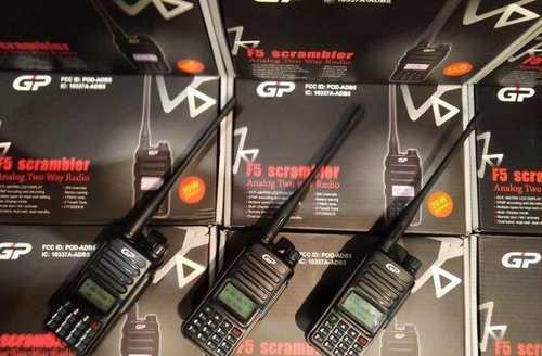 Рация GP F5 scrambler более 15w real VHF+UHF