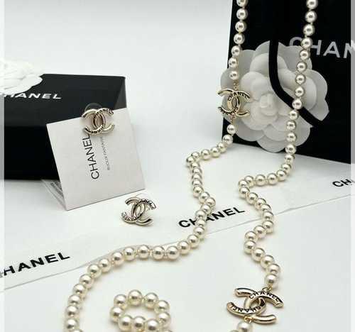 Бусы серьги Chanel Шанель