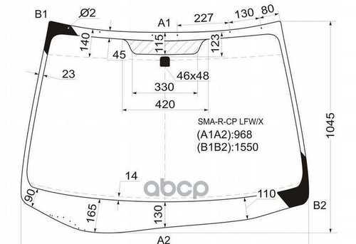 Стекло лобовое honda stream 06-14 smarcplfwx XYG