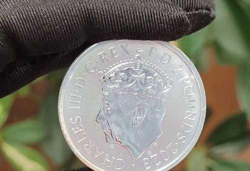 Монета Британия Карл 3 в короне 2023