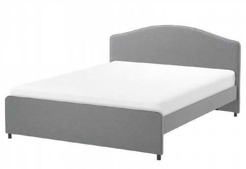 Хауга Каркас кровати с обивкой серый IKEA