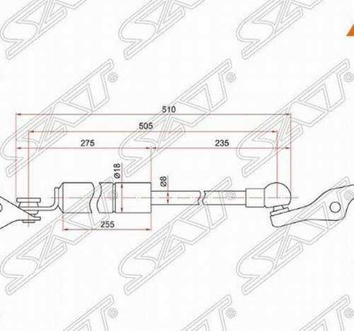 Амортизатор задней двери toyota vitz 99-05 LH S