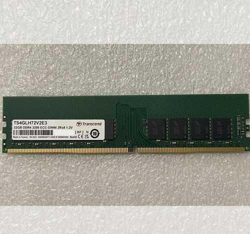 Новая Transcend TS4GLH72V2E2 32Gb DDR4 3200 ECC