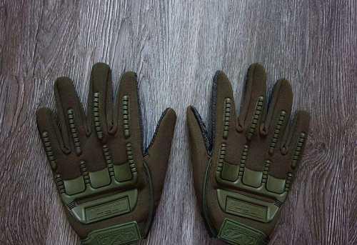 Новые перчатки Mechanix тактические зелёные олива