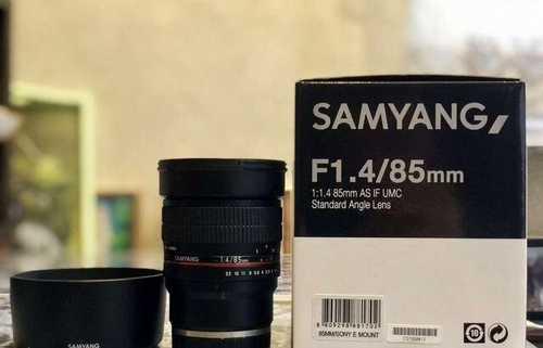 Объектив Samyang 85mm/1.4 для sony E, FE