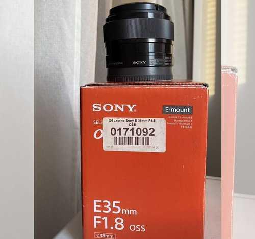 Объектив sony e mount 35 mm 1.8