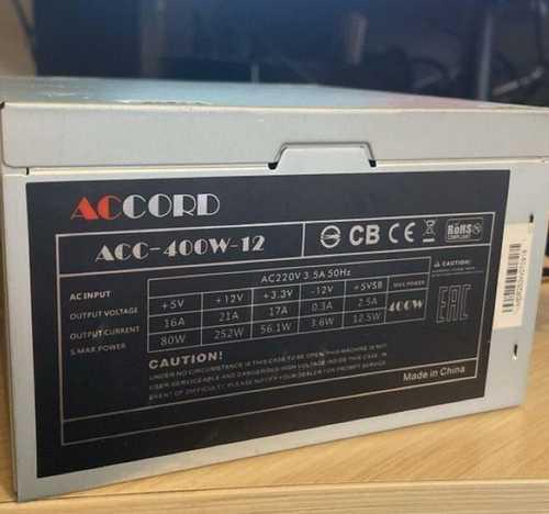 Блок питания Accord ACC-400W-12 ACC-400W-12