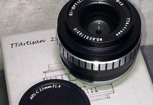 Объектив TTartisan 23 f1.4 для fujifilm